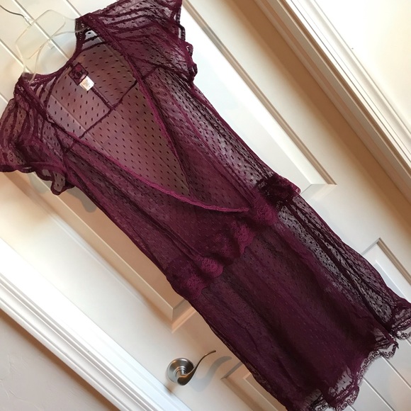 Dresses | Maroon Lace Dress Medium | Poshmark